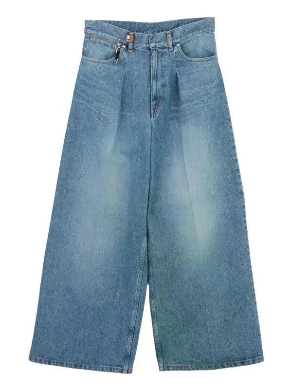 Toga Pleated Wide-leg Jeans - Blue