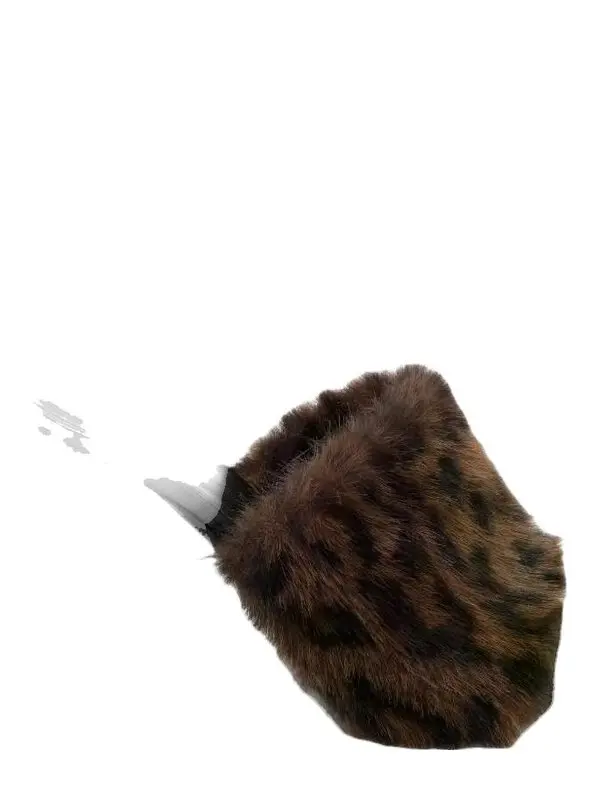 ROTATE BY BIRGER CHRISTENSEN Leather Mules Faux-fur Leo - Brown