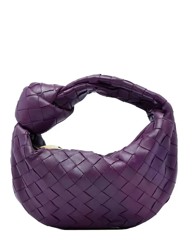 Bottega Veneta Mini Nappa Intrecciato Jodie Hobo Bag - Purple
