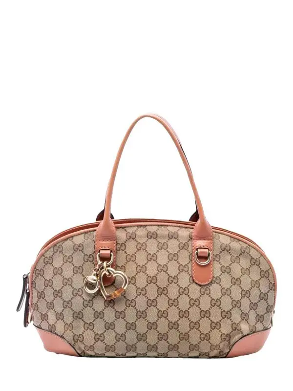 Gucci Gg Canvas Heart Bit Satchel - Neutrals
