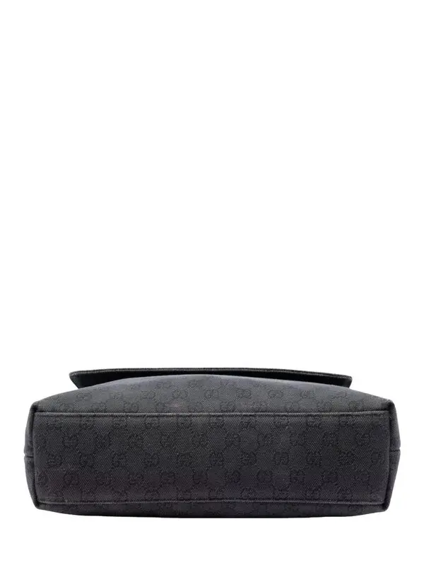 Gucci Gg Denim Messenger Bag Crossbody Bag - Black