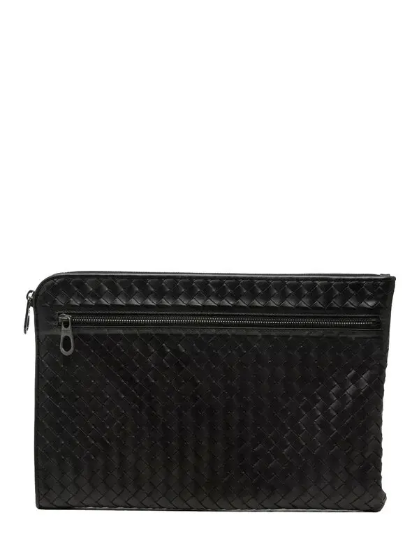 Bottega Veneta Nappa Intrecciato Clutch Bag - Black