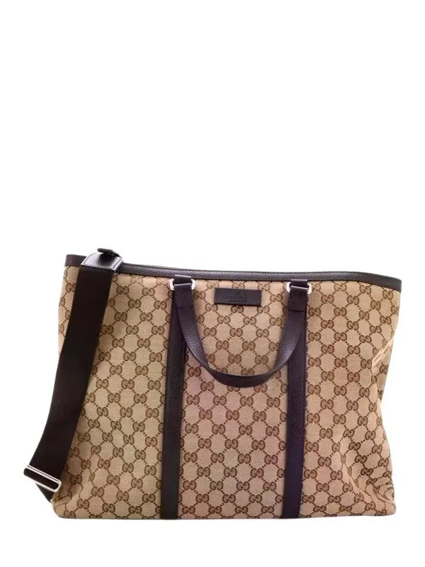Gucci Joy Convertible Gg Canvas Large Tote Bag - Brown