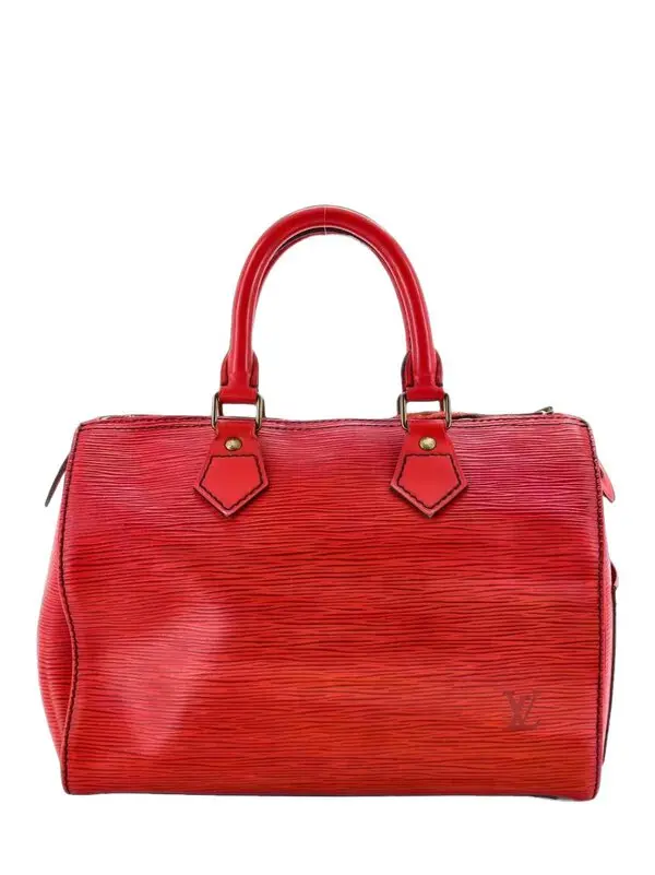 LOUIS VUITTON Speedy Handbag Epi Leather 25 Satchel - Red