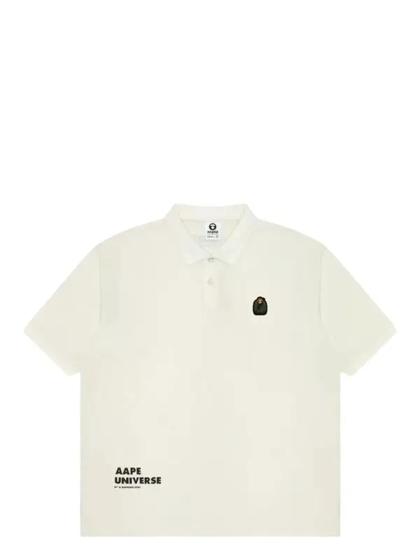 AAPE BY *A BATHING APE Aaper Logo-patch Polo Shirt - Neutrals