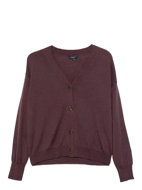 Soeur V-neck Button-up Cardigan - Purple