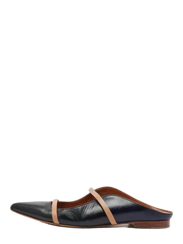 MALONE SOULIERS Leather Maureen Double-strap Mules - Black