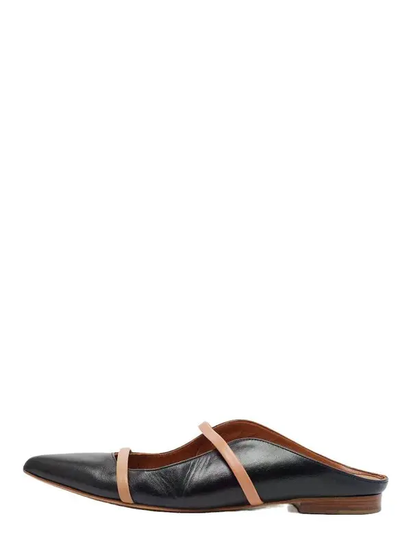 MALONE SOULIERS Leather Maureen Double-strap Mules - Black