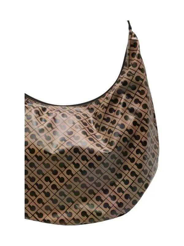 GHERARDINI Monogram-print Shoulder Bag - Neutrals