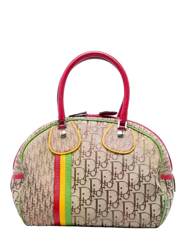 Dior 2004 Diorissimo Trotter Canvas Rasta Handbag - Neutrals