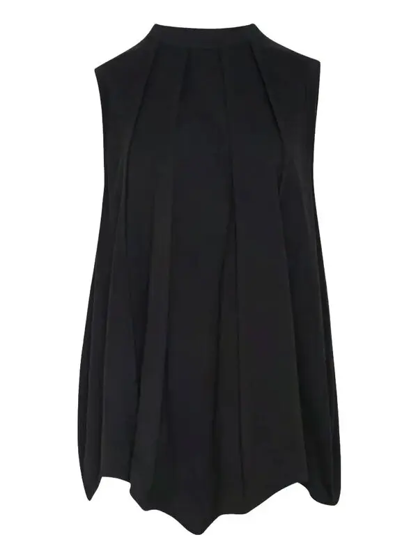 ENFOLD Umbrella Pleated Tank Top - Black
