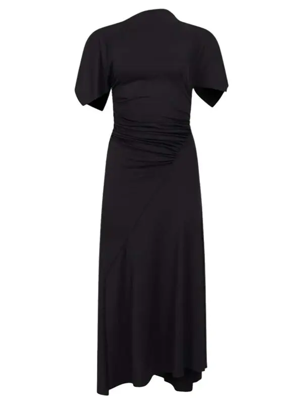 Victoria Beckham Draped Midi Dress - Black