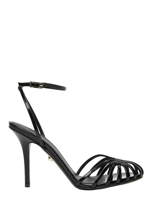 ALEVI MILANO Charme Patent Leather Sandals - Black