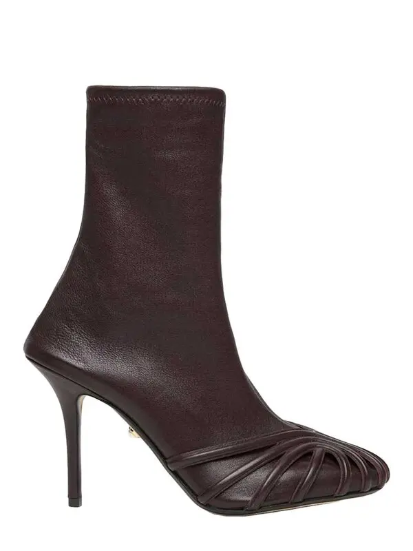 ALEVI MILANO Stretch Nappa Ankle Boots - Red