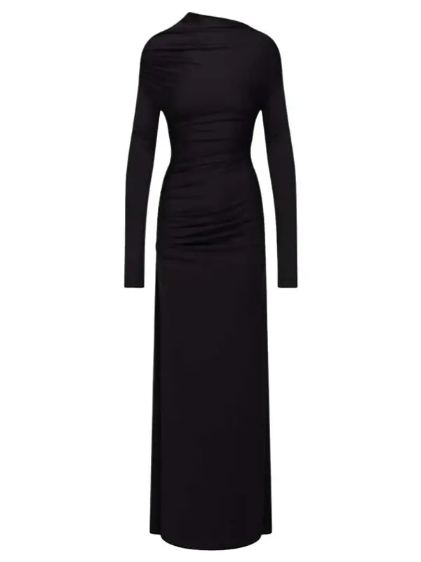 Victoria Beckham Dress With Draped Shoulders - Black