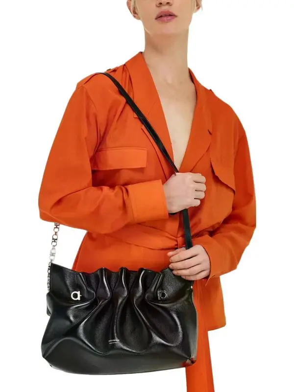 FERRAGAMO Soft Leather Shoulder Bag - Black