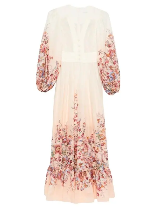 Zimmermann Awaken Floral Printed Dress - White