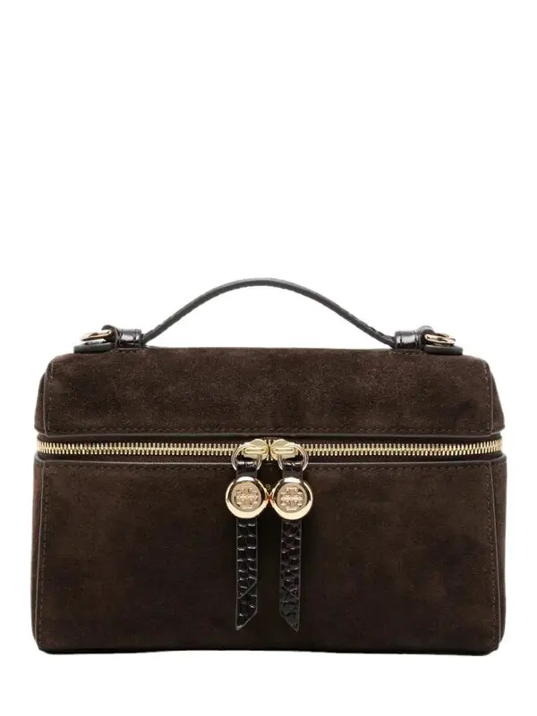 Tory Burch Romy Suede Slim Top Handle - Brown