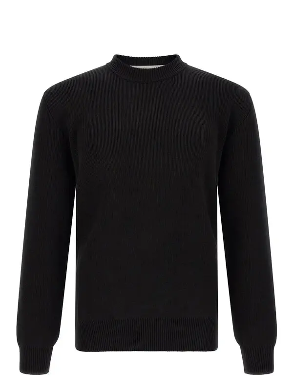 GOLDEN GOOSE Ribbed Logo Sweater - Black