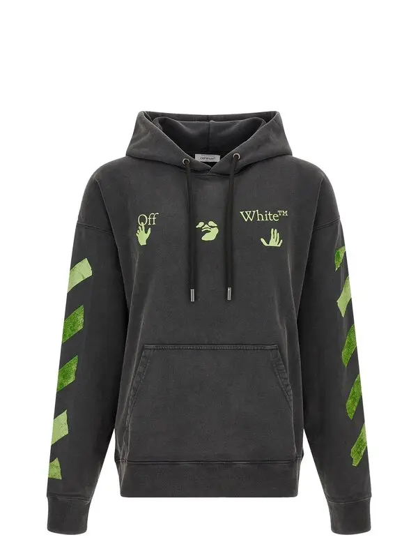 Off-White Bacco Arrow Skate Hoodie - Gray