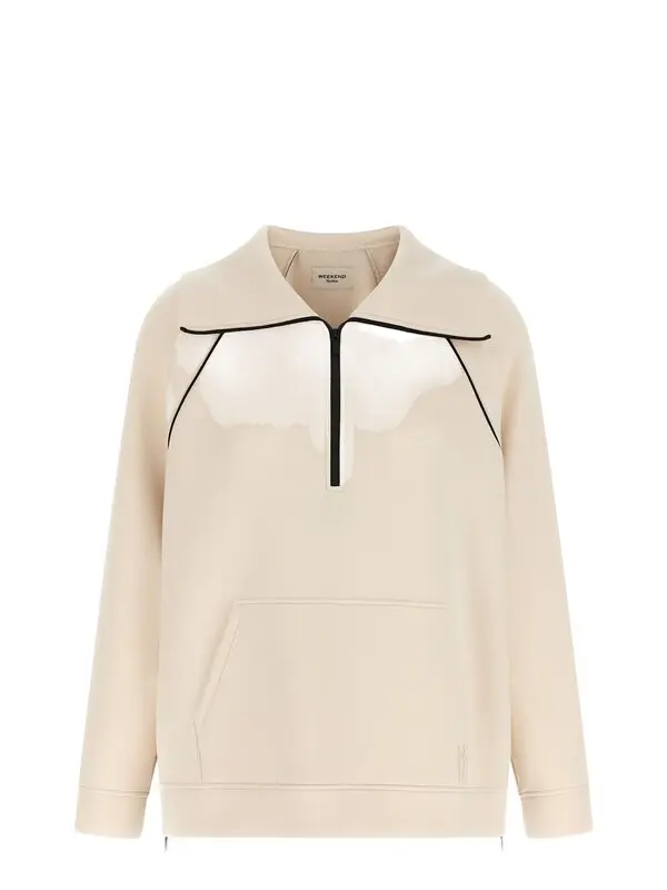 Max Mara Ballata Half-zip Sweatshirt - Beige