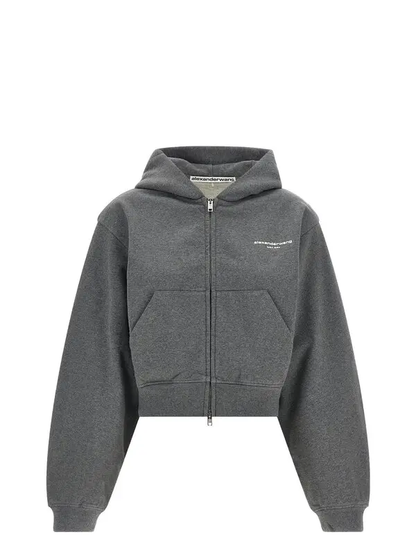 Alexander Wang Zip-up Hoodie - Gray