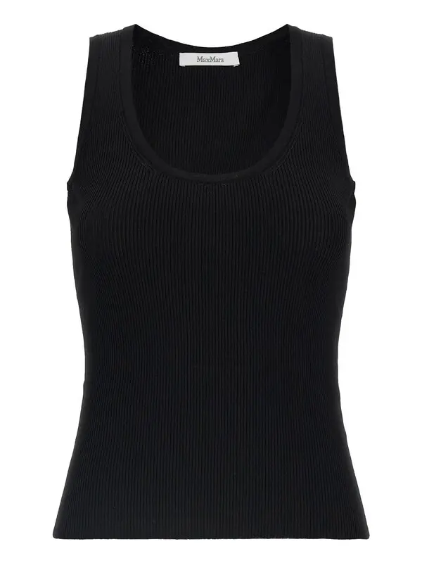 Max Mara Editta Ribbed Tank Top - Black
