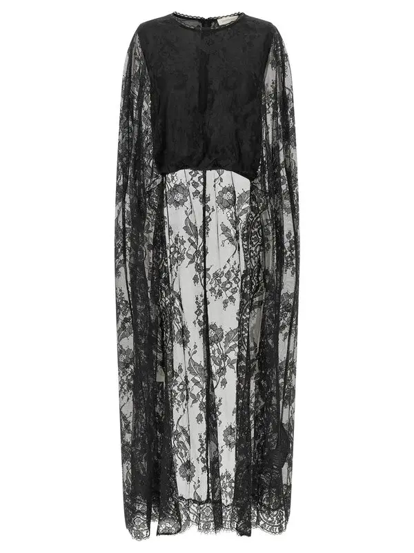 Zimmermann Valiant Lace Caped Top - Black