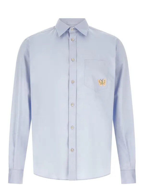 Valentino Garavani Oxford 'butterfly' Shirt - Light Blue