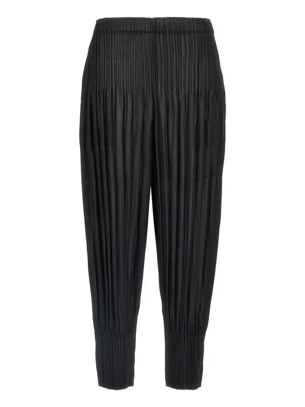 Issey Miyake Fluffy Basics Pleated Trousers - Black