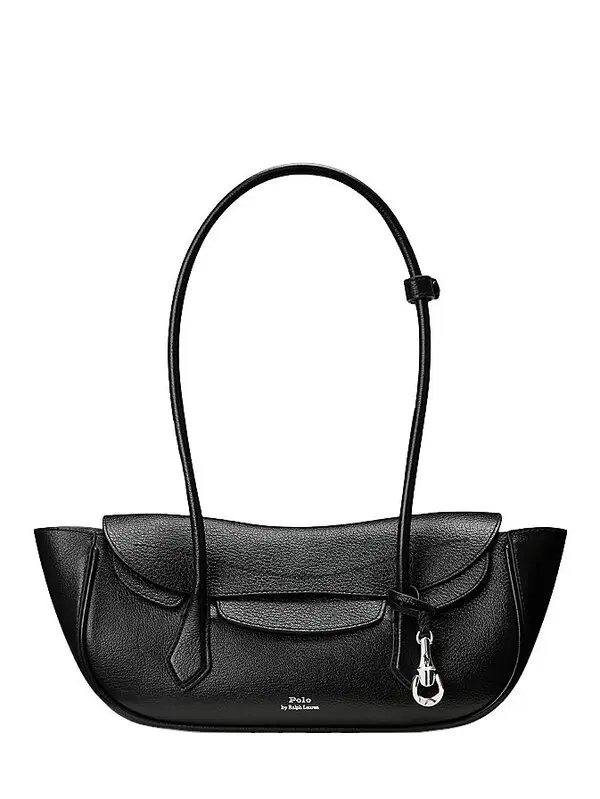 Polo Ralph Lauren Blaze Small Leather Shoulder Bag - Black