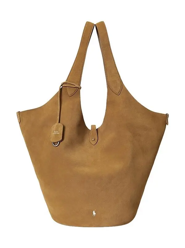 Polo Ralph Lauren Polo Play Large Suede Tote Bag - Brown