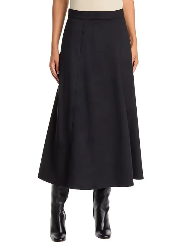 EMME Emmsamba Flared Midi Skirt - Black