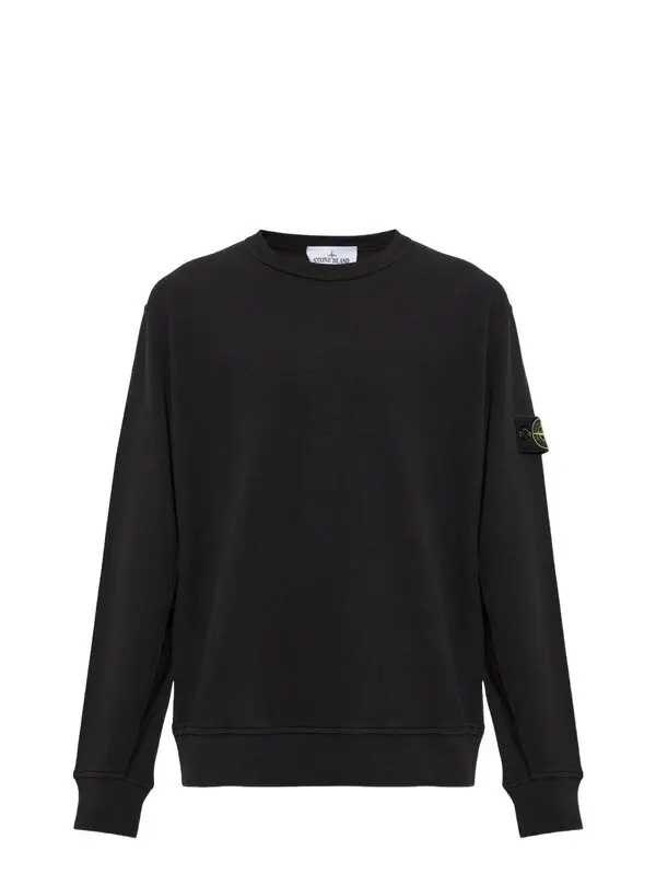 Stone Island Cotton Crewneck Sweatshirt - Black