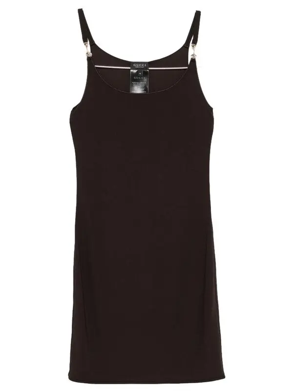 Gucci Horsebit Mini Dress - Brown