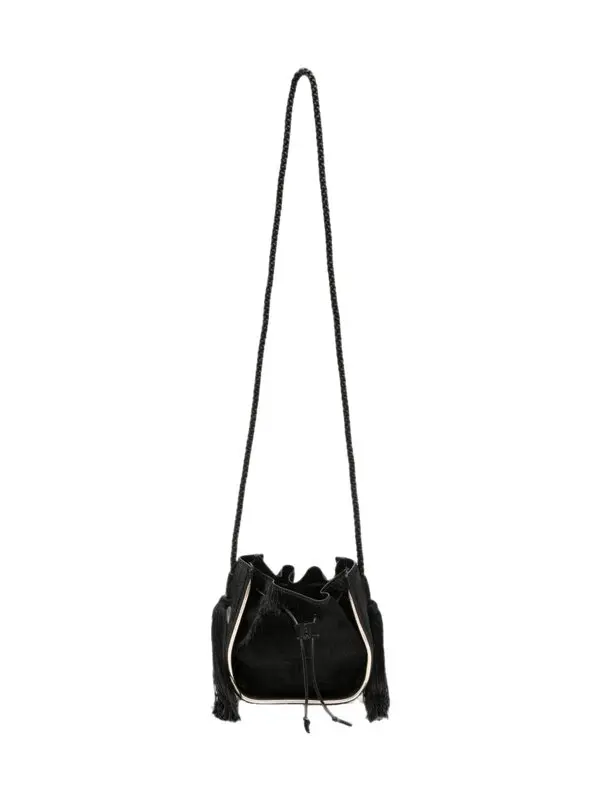 FORTE_FORTE My Pepita Leather Bucket Bag - Black