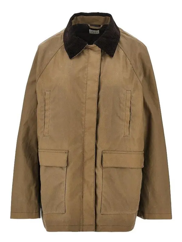TOTEME Waxed Cotton Country Jacket - Khaki