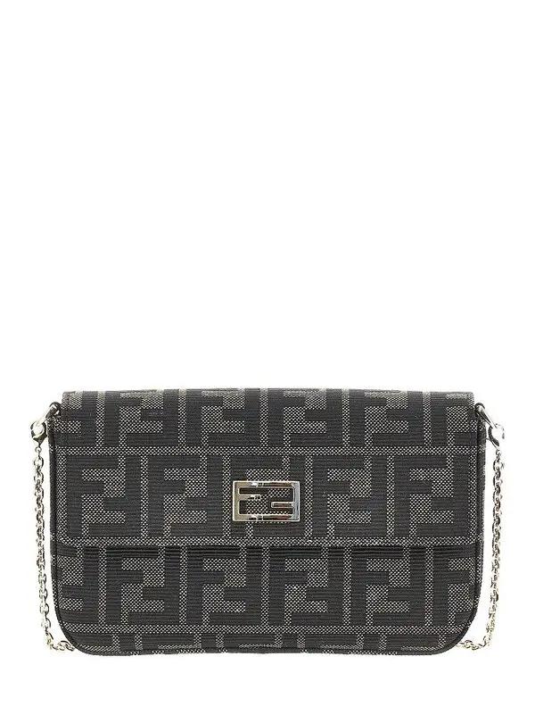 Fendi Ff Zucca Jacquard Fabric Clutch - Brown