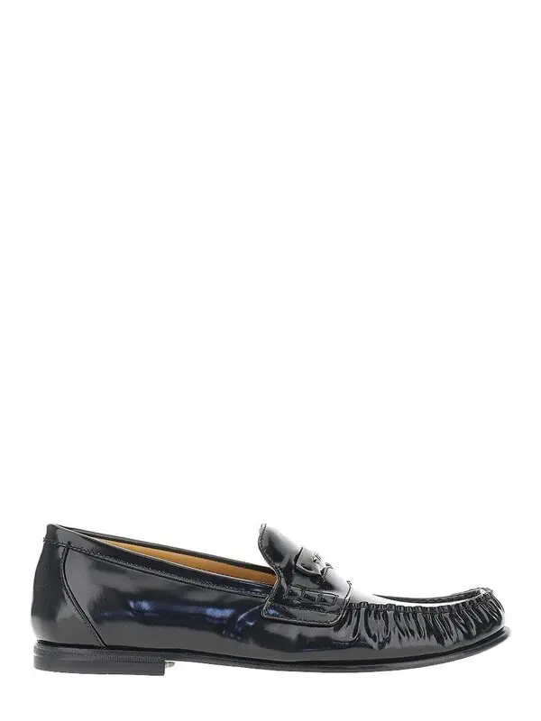 Fendi Scrunch' Leather Loafers - Black