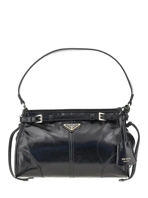 Prada Small Bonnie' Top-handle Bag - Black