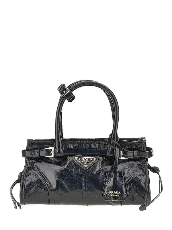 Prada Leather Mini Bonnie Bag - Black