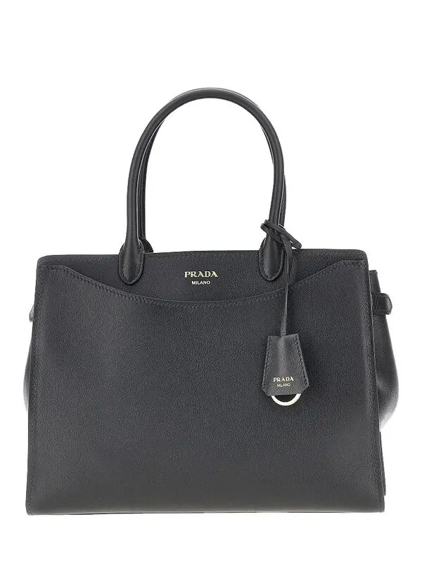 Prada Leather Large Prelude Bag - Black