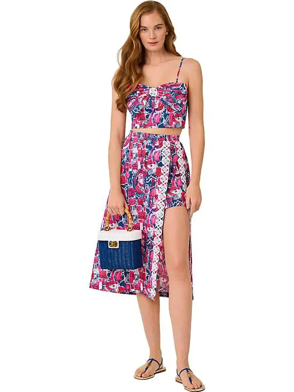 Lilly Pulitzer® Betsey High Rise Midi Skort - Navy