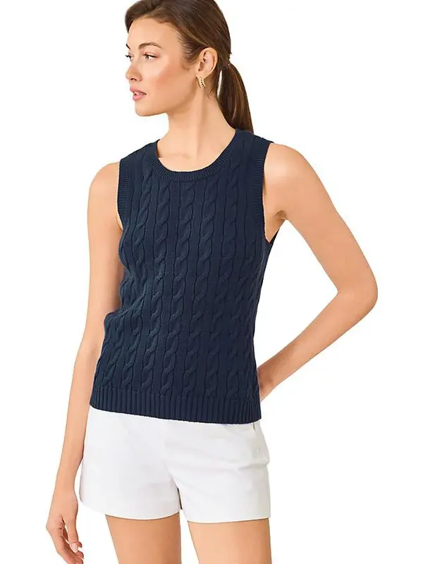 Lilly Pulitzer® Brockton Crew Neck Sweater Tank - Navy