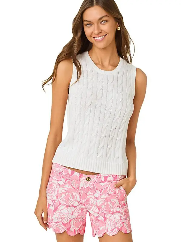 Lilly Pulitzer® Brockton Crew Neck Sweater Tank - White