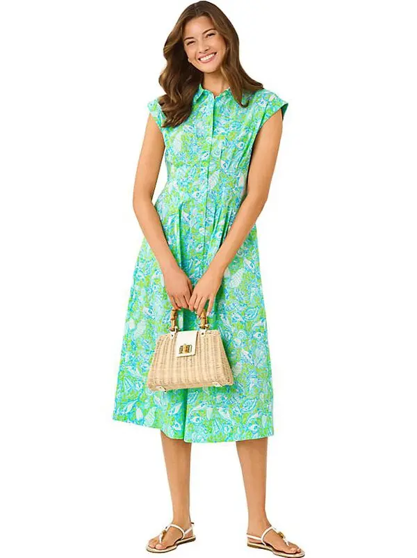 Lilly Pulitzer® Tonya Midi Shirtdress - Blue