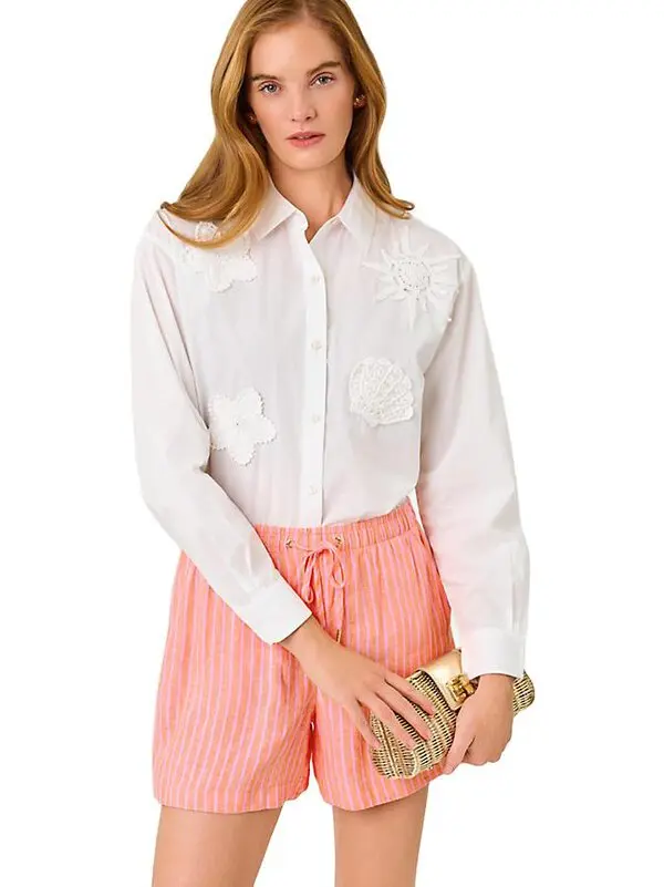Lilly Pulitzer® Croix Linen Short - Orange