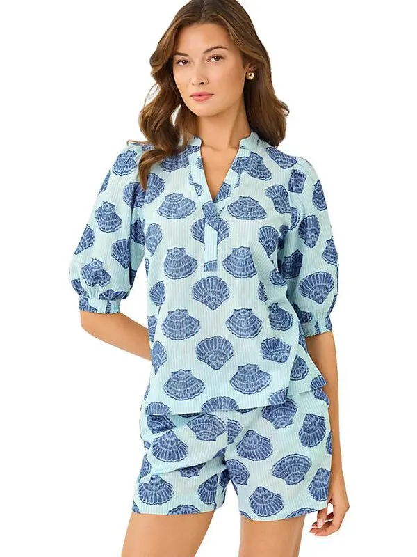 Lilly Pulitzer® Kilah High Rise Stripe Jacquard Short - Blue