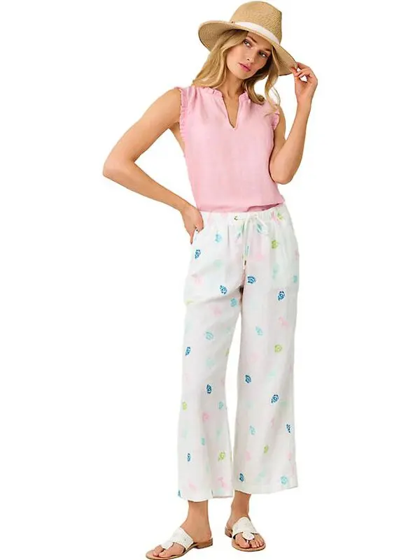 Lilly Pulitzer® Brawley Linen Crop Pant - Multicolor