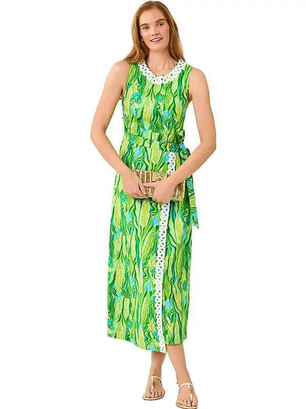 Lilly Pulitzer® Fresia Stretch Maxi Shift Dress - Turquoise
